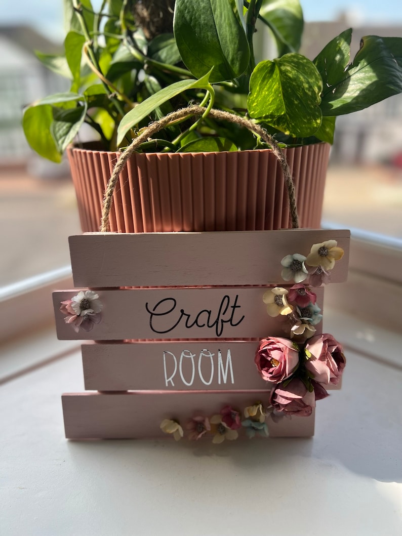 Personalised 3d Floral Room Sign Wooden Room Sign - Etsy