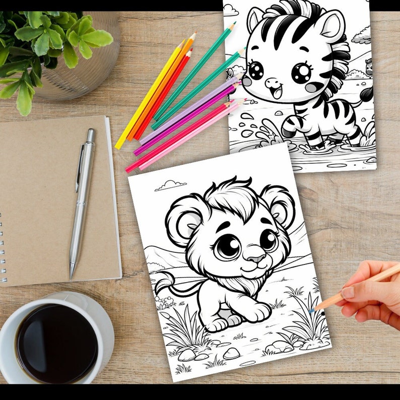 40 Cute Kawaii Forest Animals Coloring Pages for Kids and Adults ...