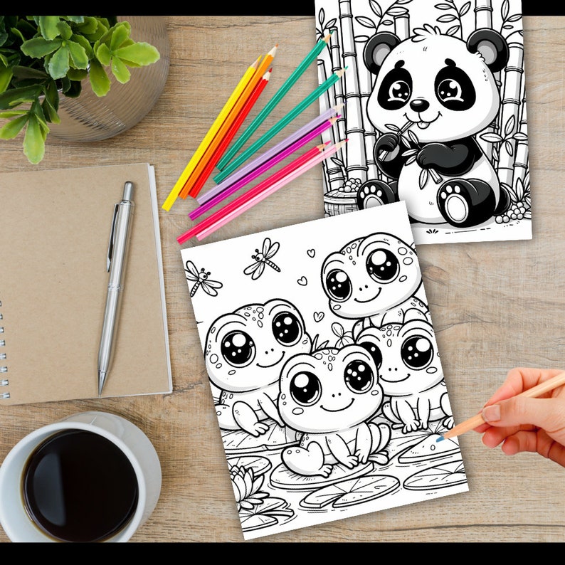 40 Cute Kawaii Forest Animals Coloring Pages for Kids and Adults ...