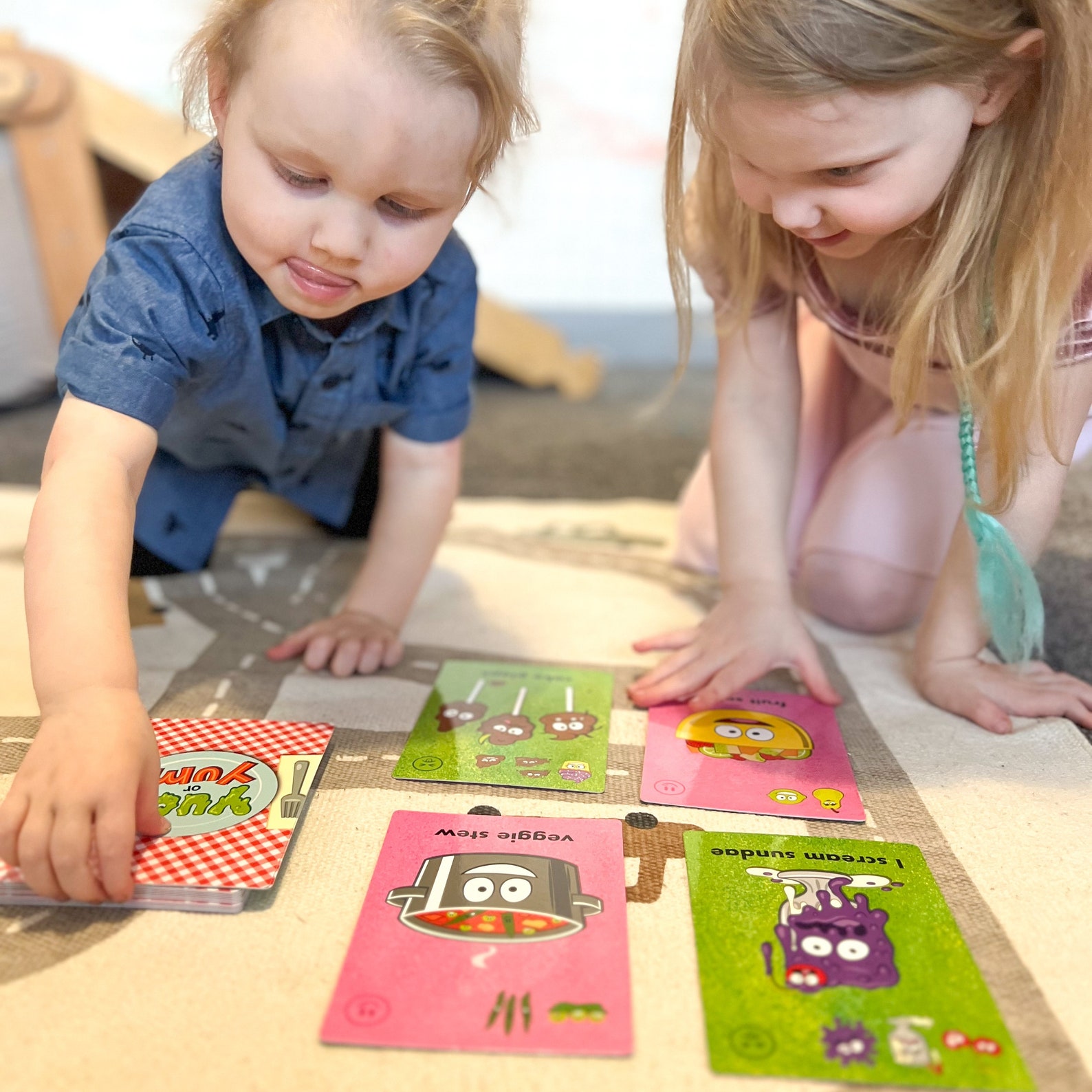 Toddler and Kids Card Game Yuck or Yum Educational Travel Toy/activity ...