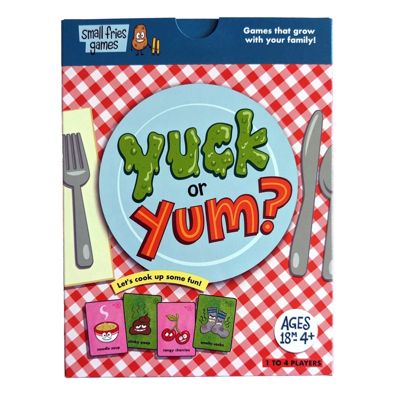 Toddler and Kids Card Game Yuck or Yum Educational Travel Toy/activity ...