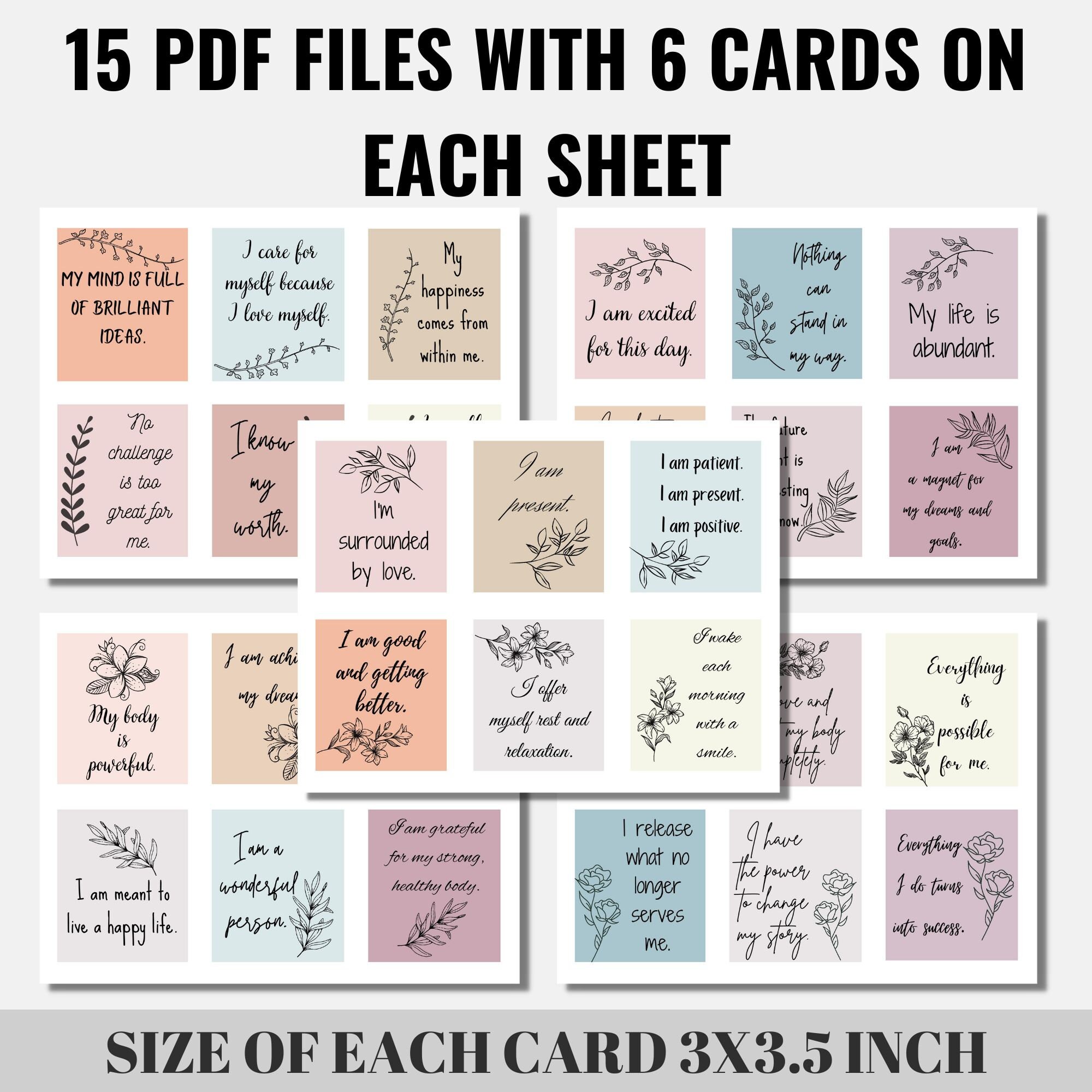 90 Positive Affirmation Cards for Daily Motivation and Personal Growth ...