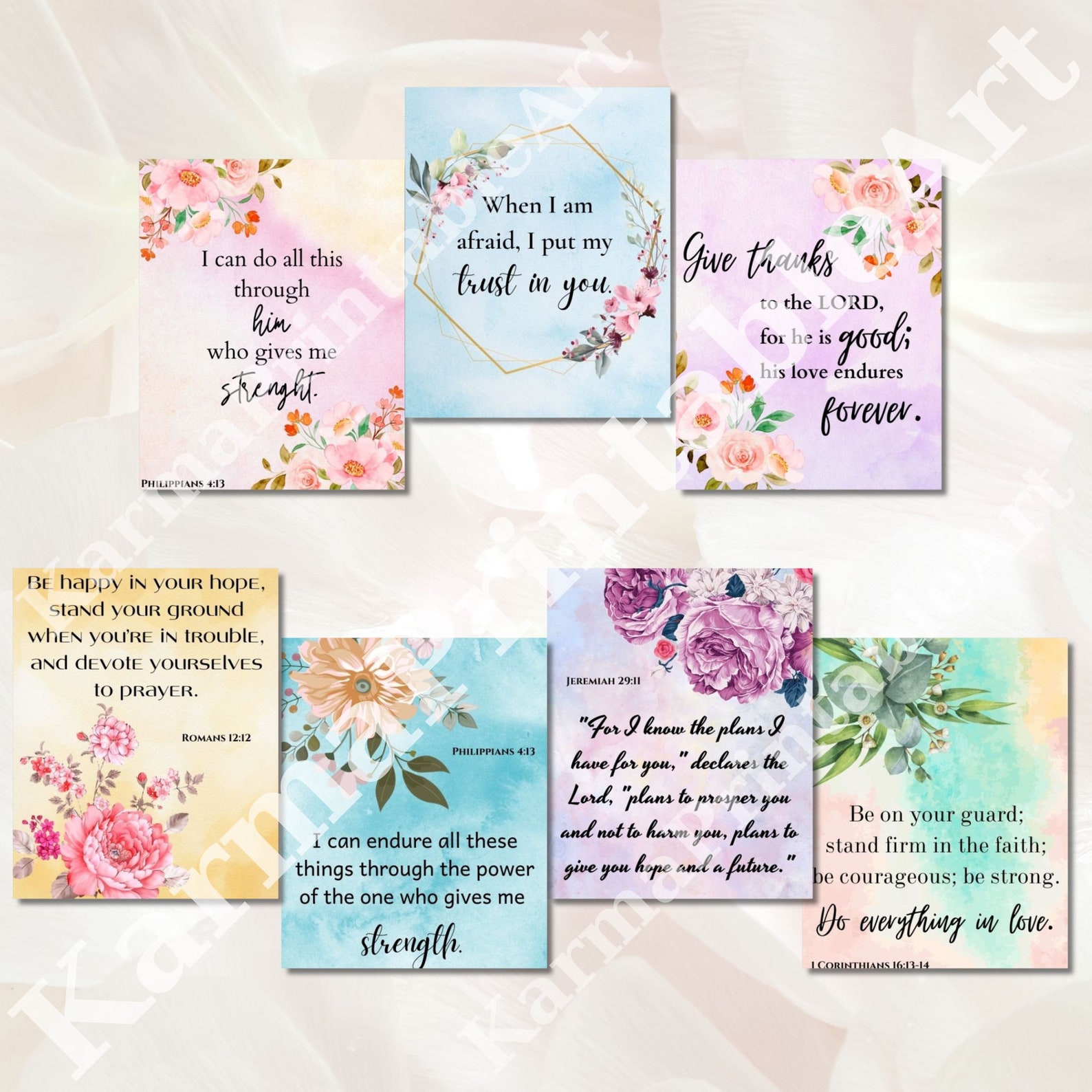 Printable Bible Scripture Cards Bible Verse Cards Digital Download ...