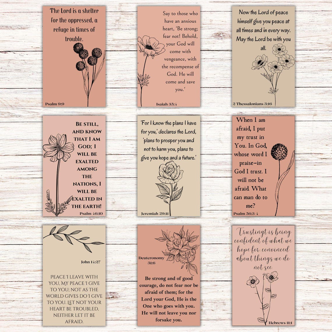 34 Bible Verse Printable Cards | Inspirational Scripture Cards ...