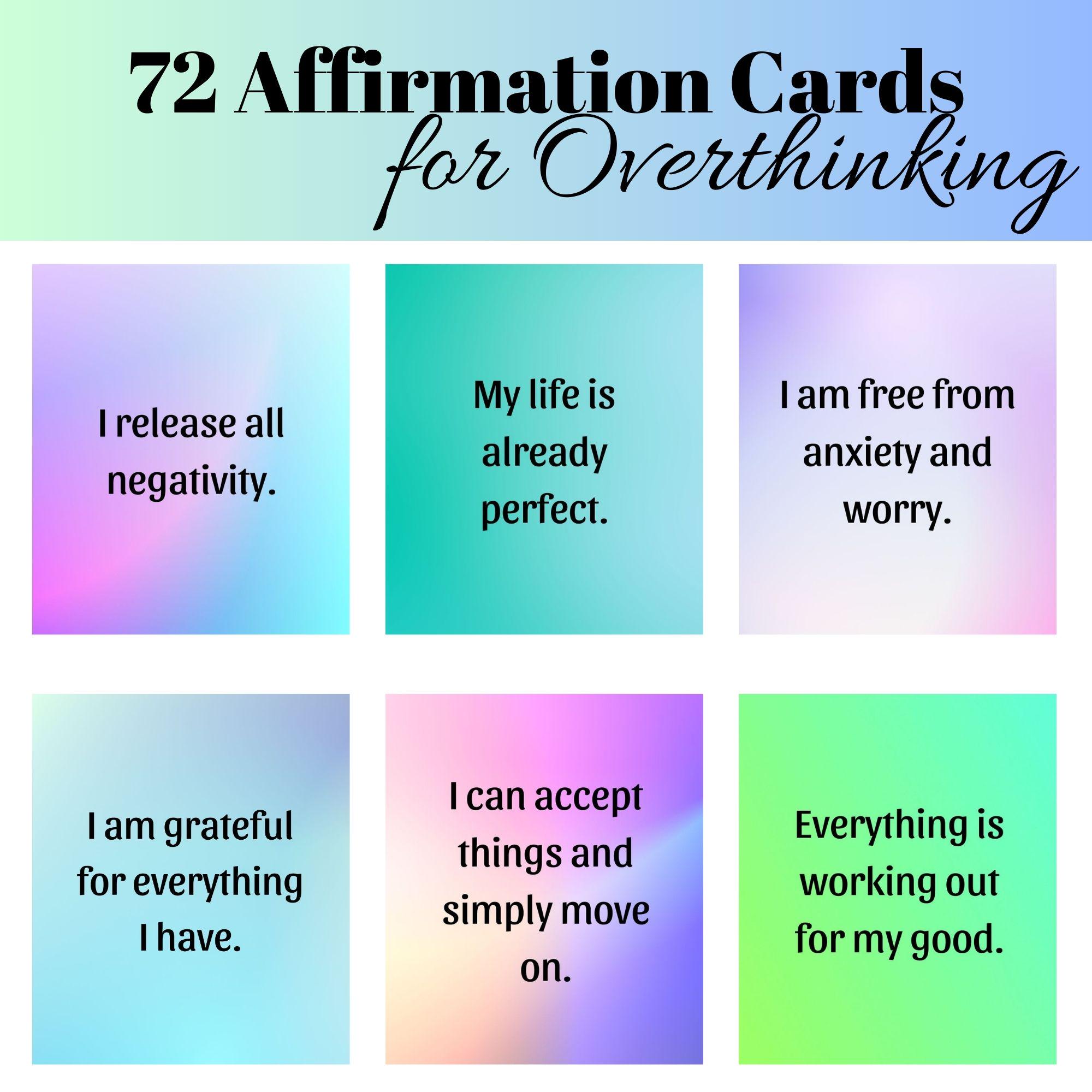 72 Affirmation Cards Printable, Vision Board Printables, Daily ...