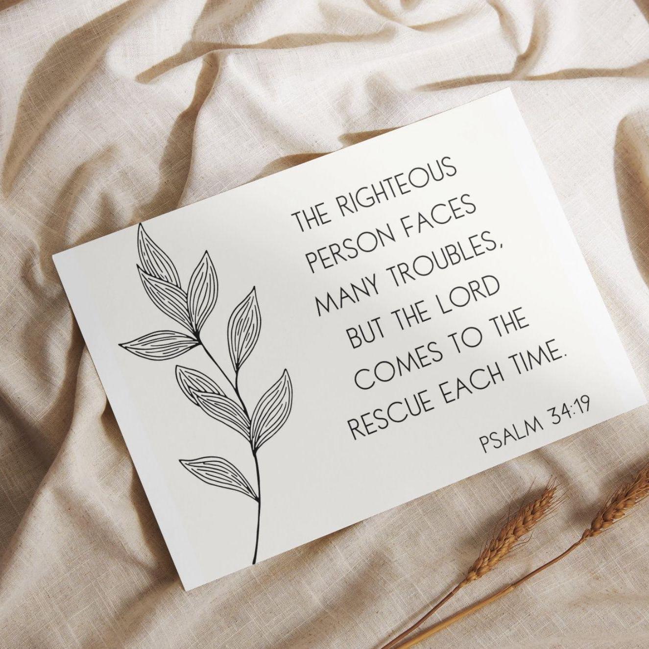 40 Printable Bible Verse Cards | Christian Affirmations | Scripture ...