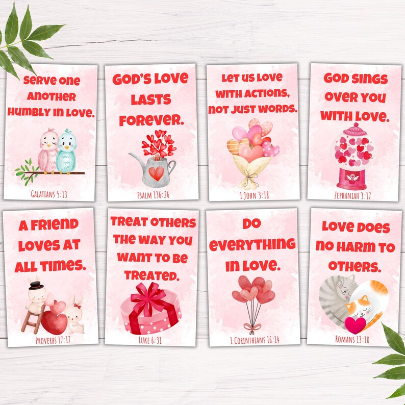 Christian Valentines Day Cards for Kids Bible Verse Scripture ...