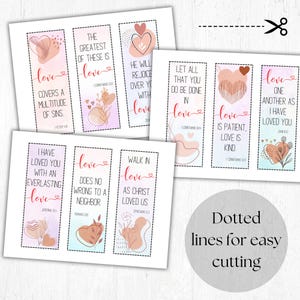 Printable Valentine’s Day Bible Verse Bookmarks | Christian Love ...