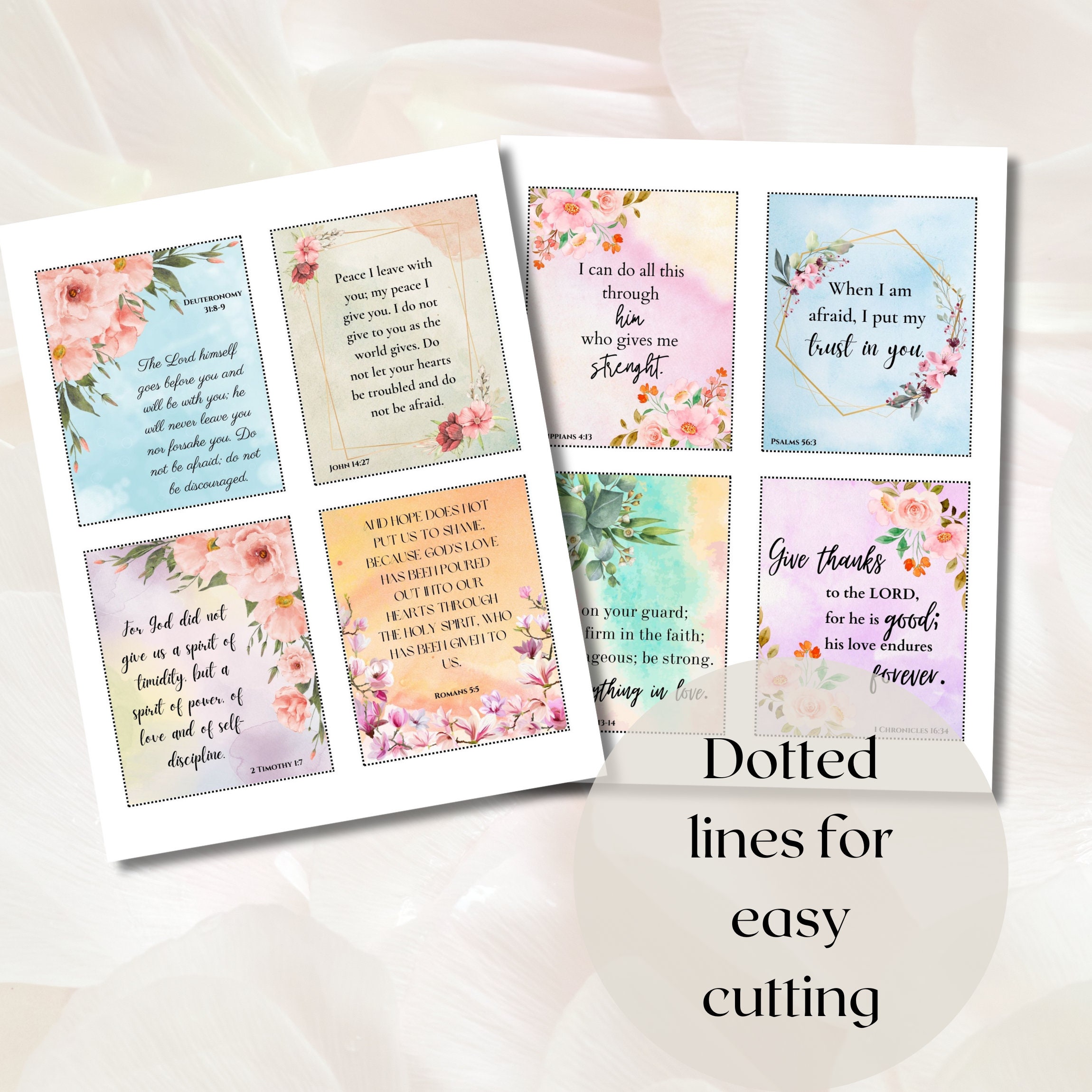 Printable Bible Scripture Cards Bible Verse Cards Digital Download ...