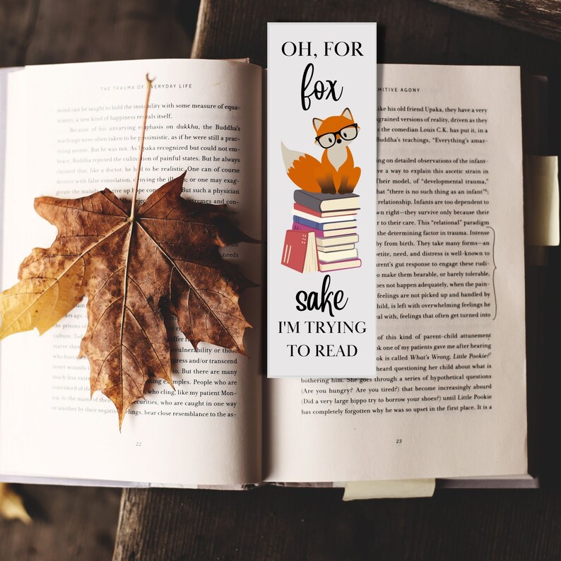 Book Lovers Funny Quotes Bookmark Set of 6 - Printable Digital Download ...