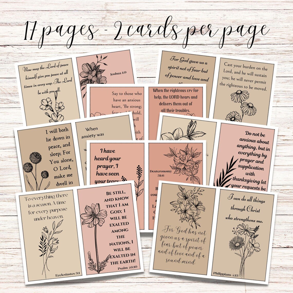 34 Bible Verse Printable Cards | Inspirational Scripture Cards ...