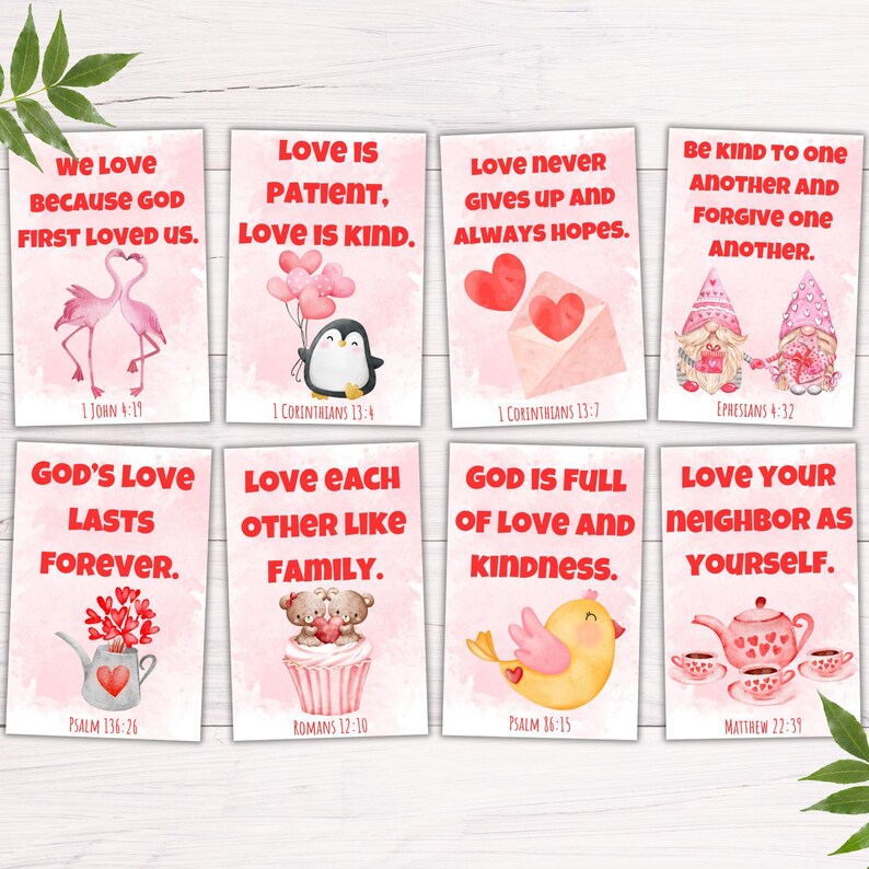 Christian Valentines Day Cards for Kids Bible Verse Scripture ...