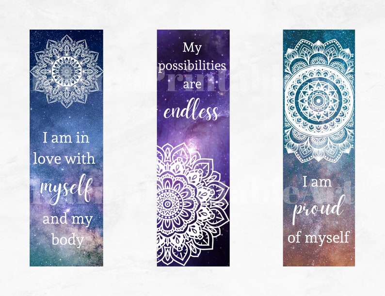 Printable Possitive Affirmation Bookmarks Digital Download - Etsy