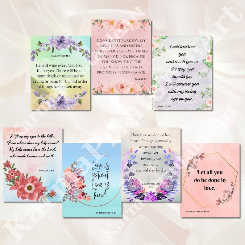 Printable Bible Scripture Cards | Bible Verse Cards | Digital Download ...