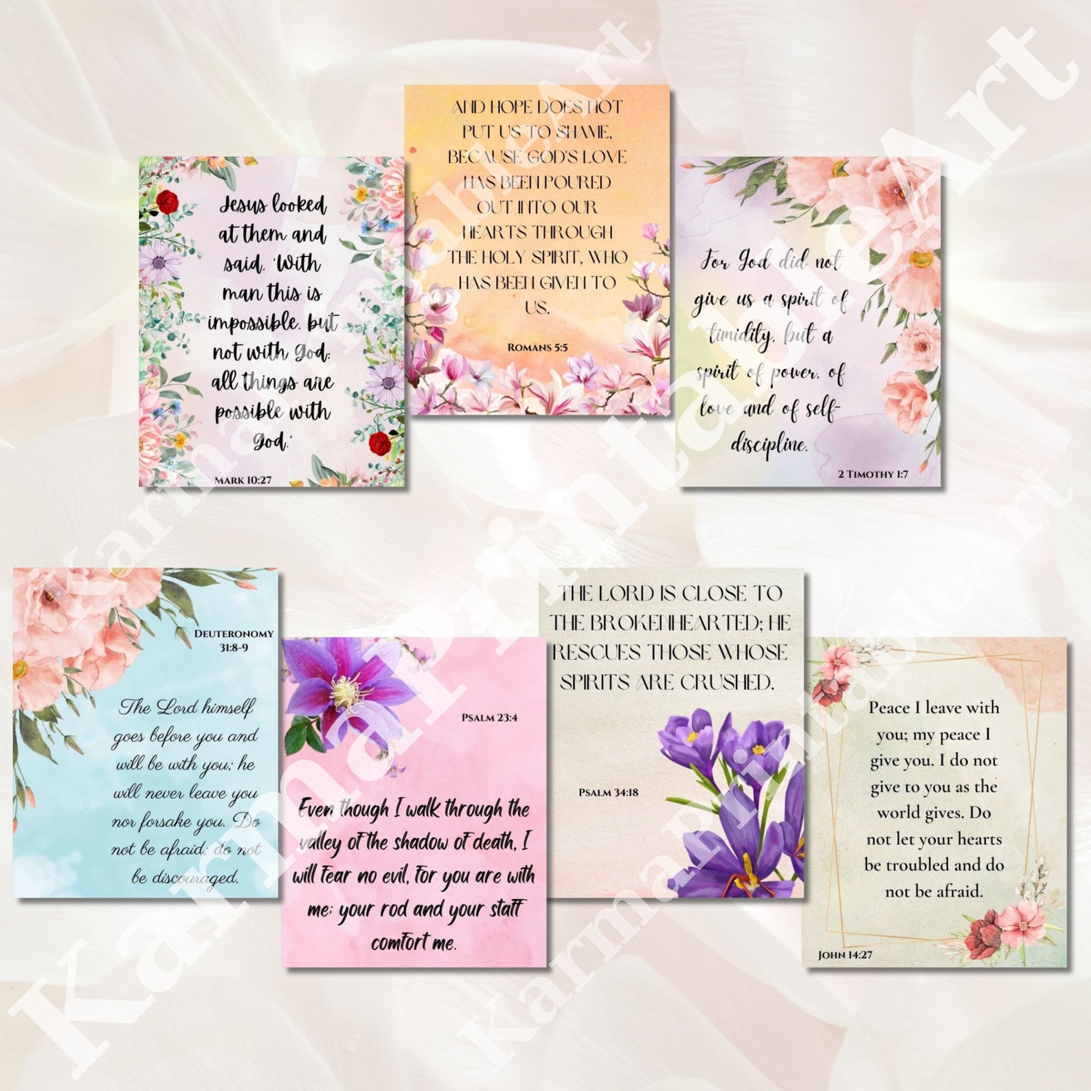 Printable Bible Scripture Cards | Bible Verse Cards | Digital Download ...