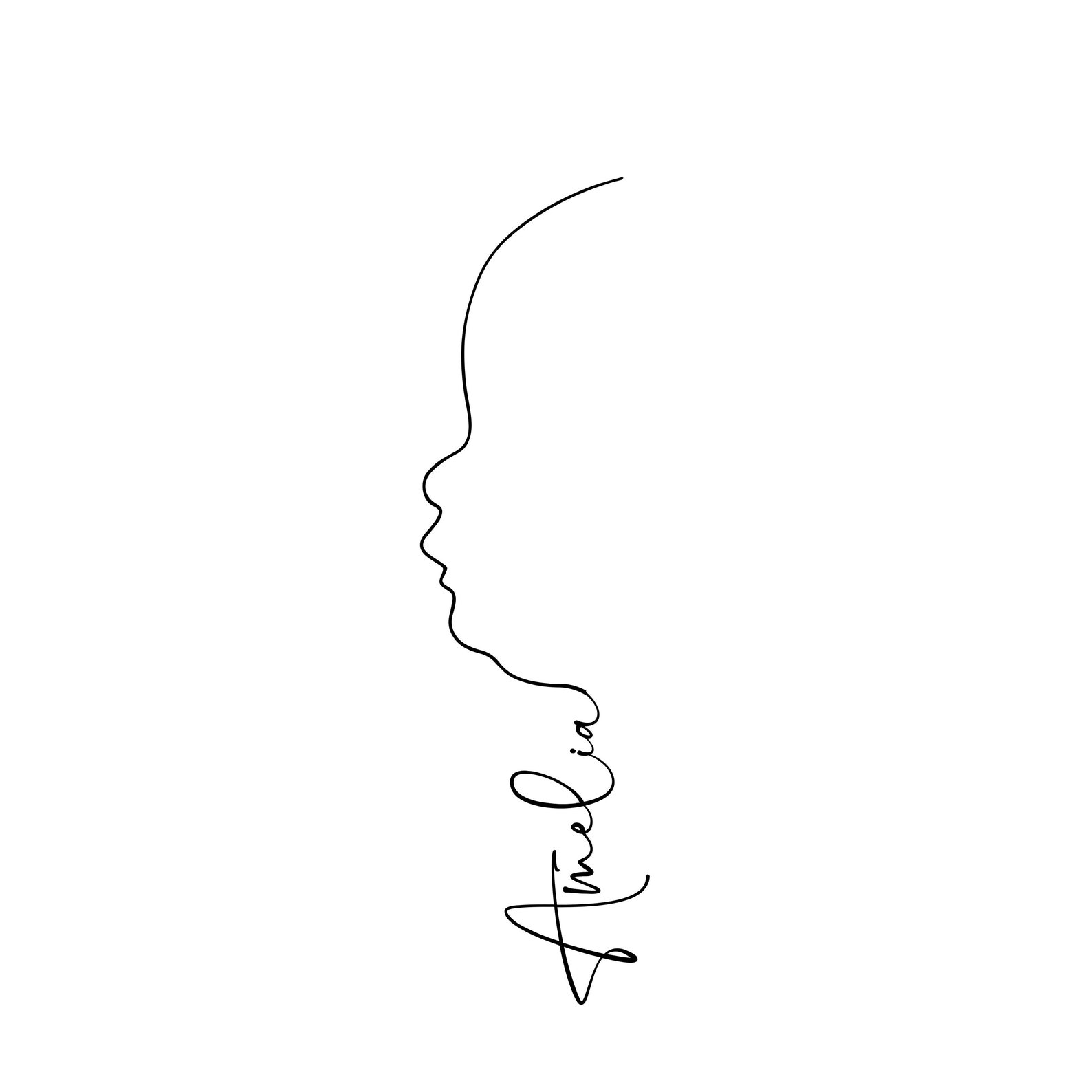 Custom Baby Side Profile With Added Name Minimal Tattoo Design - Etsy