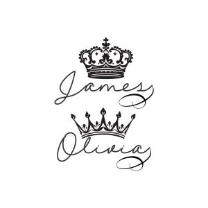 Custom Name With Crown Tattoo Design | Minimalist Tattoo PNG | Digital ...