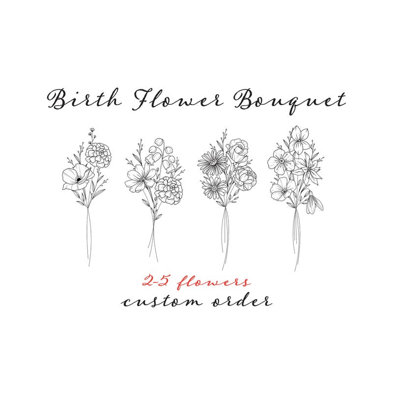 Tattoo With 5 Names - Etsy