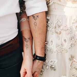 2 Names Birth Month Flowers Tattoo Art , Custom Name Design , Infinity ...