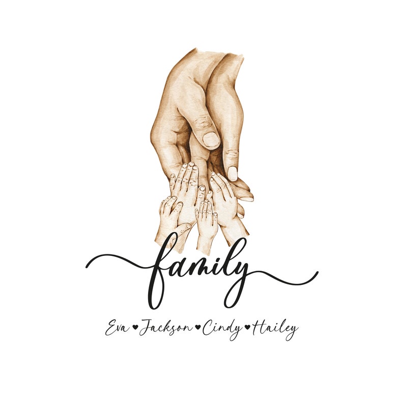 Family Hands Personalised Family Hands Family Wall Art - Etsy
