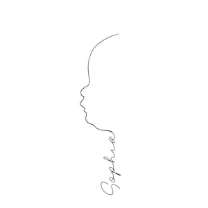 Custom Baby Side Profile With Added Name Minimal Tattoo Design - Etsy