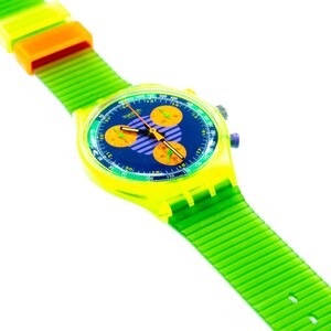NEW: 1991 Vintage Swatch Chrono "neo Wave", SCJ100, Unworn, in Swatch ...