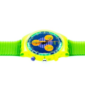 NEW: 1991 Vintage Swatch Chrono "neo Wave", SCJ100, Unworn, in Swatch ...