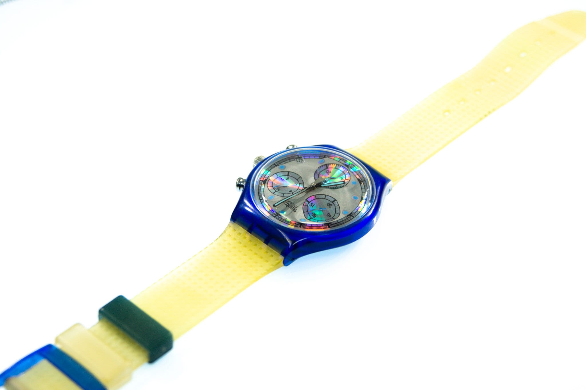1991 Vintage Swatch Chrono pearl Frame SCN401 - Etsy