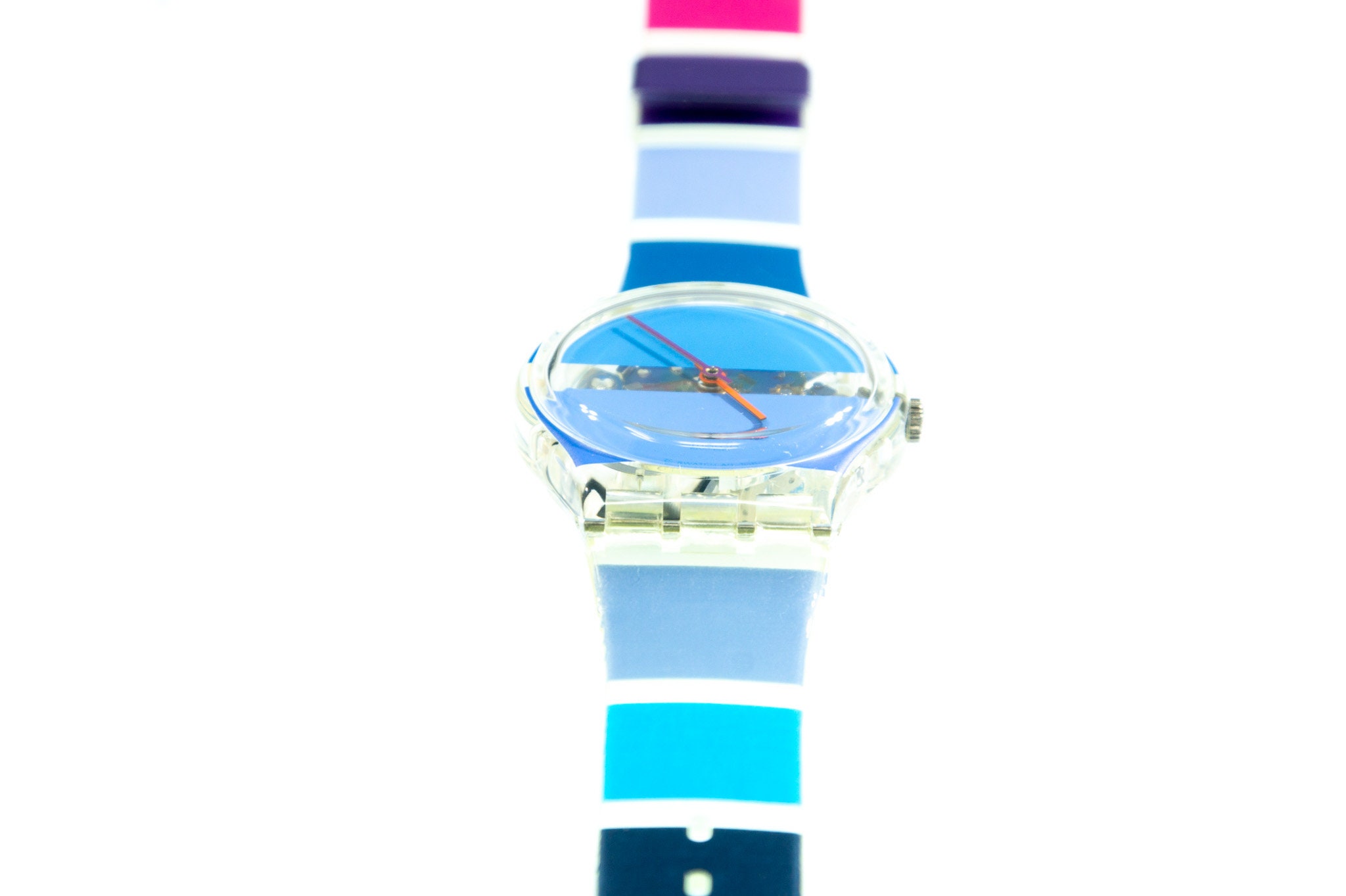 2002 Vintage Swatch blue PAINTED Time GK376 Very - Etsy