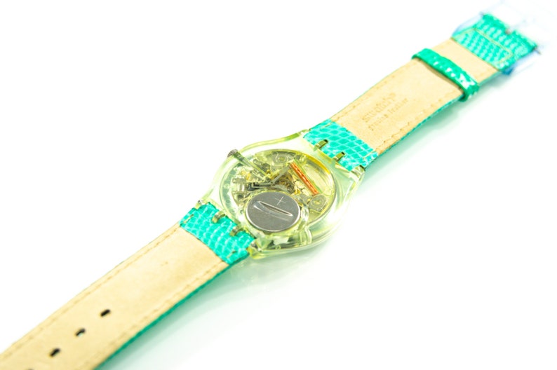 1993 Vintage Swatch Gent (GG704) "greenset", Version With Leather Strap ...