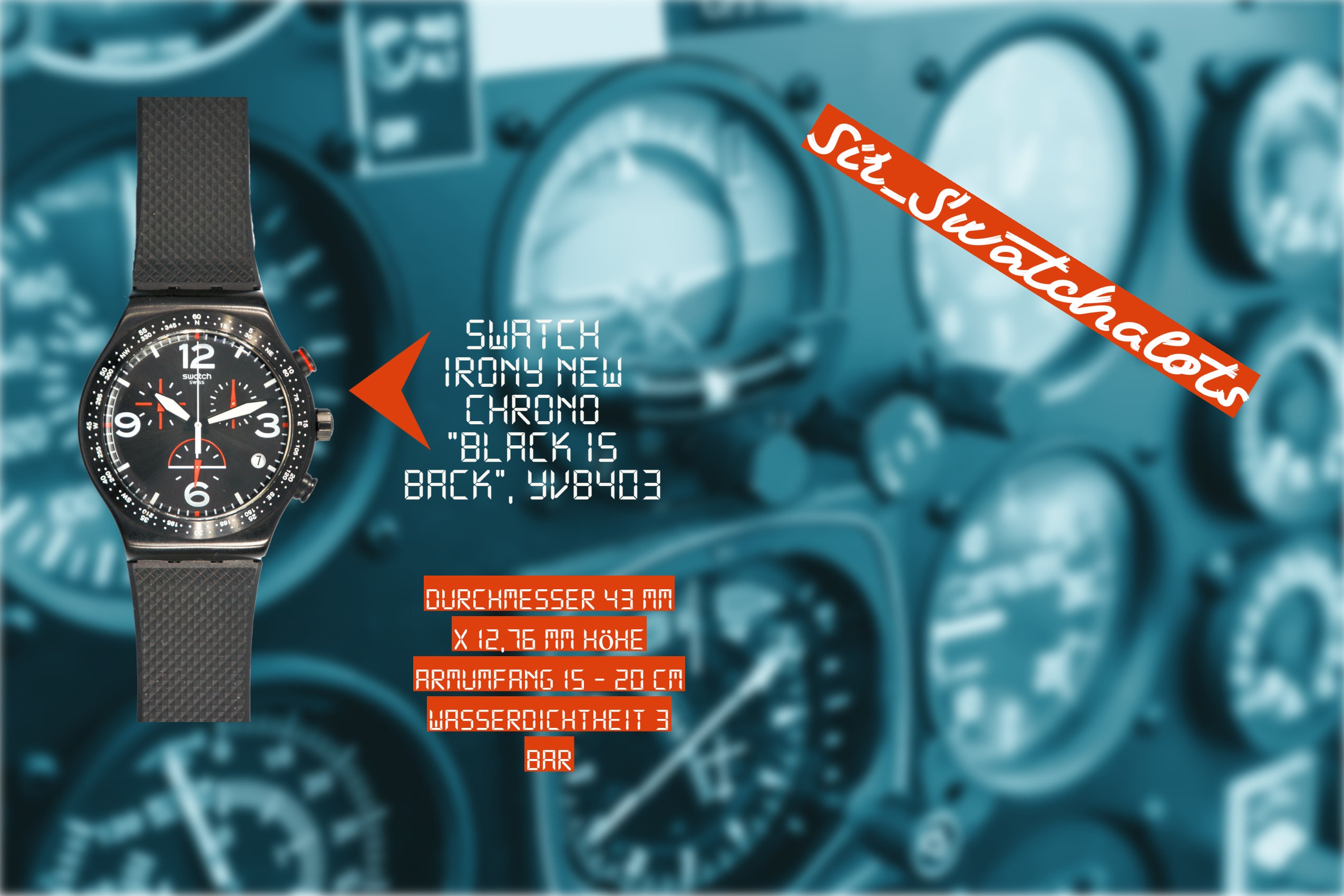 Swatch Irony New Chrono black IS Back YVB403 - Etsy