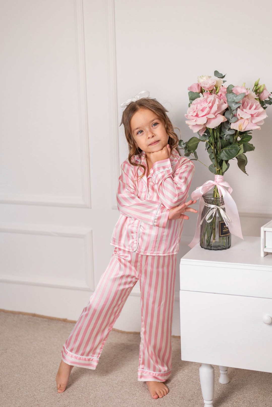 Children's Satin Home Pajamas - Etsy
