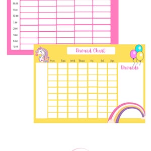 Daily Routine Reward Charts 18 Different Designs for Boys and Girls - Etsy