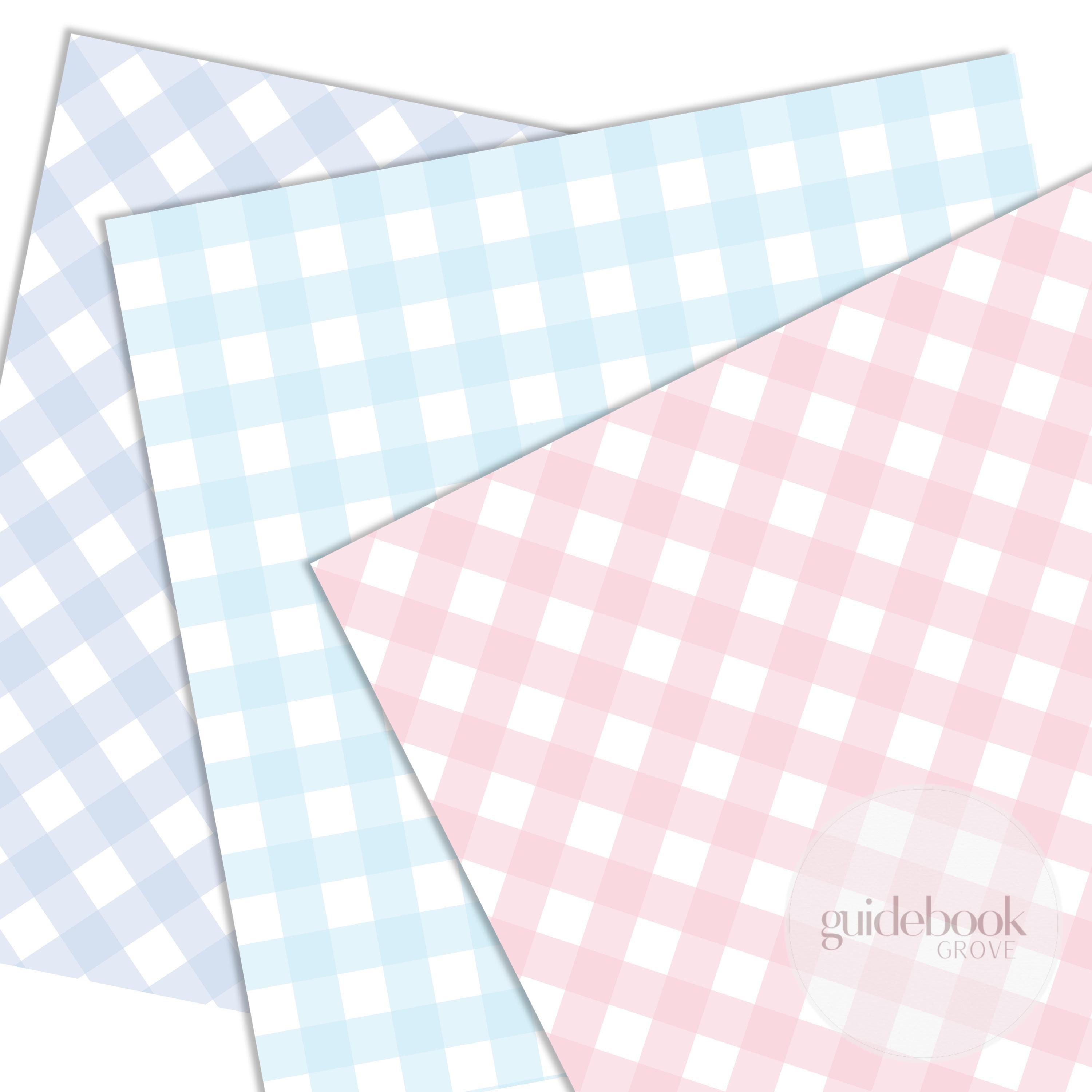 Pastel Gingham Digital Paper Pack, Coquette Patterns, Preppy ...