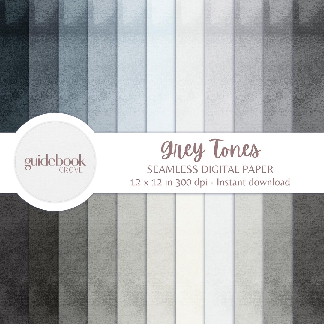 Grey Tones Textures, Digital Paper Pack, Grey Textures, Seamless ...