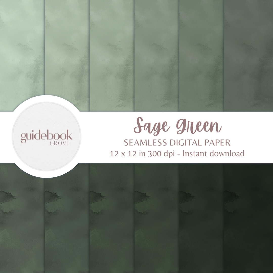 Sage Green Digital Paper Pack, Nature Paper Textures, Gradient Paper ...
