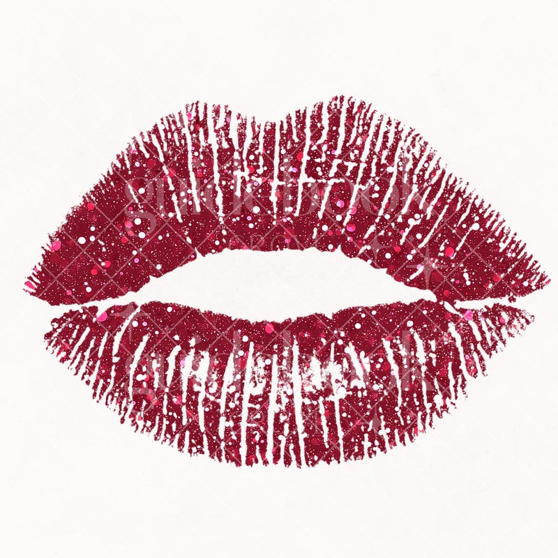 Glitter Kiss Mark - Etsy Israel