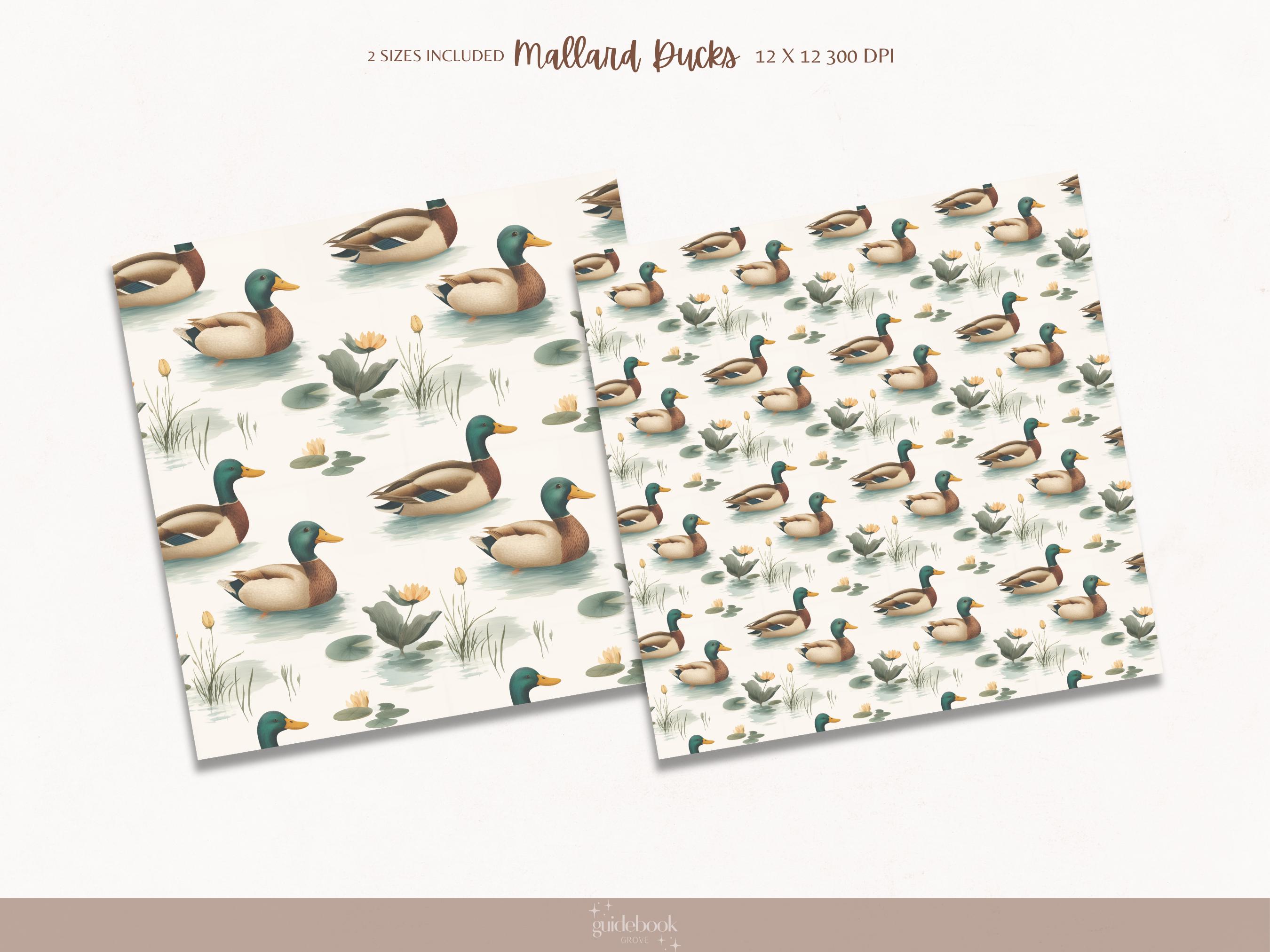 Mallard Duck Digital Paper, Chinoiserie, Duck Pattern, Fabric, Baby ...