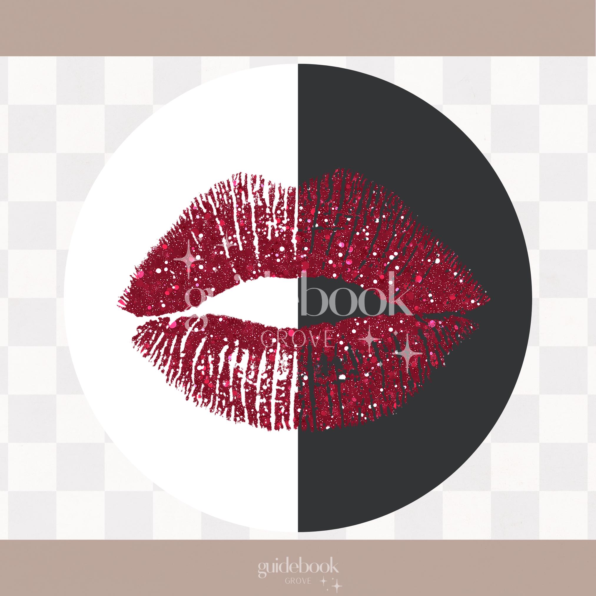 Glitter Kiss Mark PNG – Girly Valentine’s Day Clipart, Cute Aesthetic ...