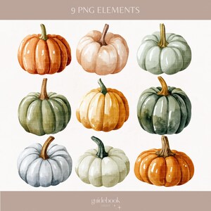 Watercolor Pumpkins Clipart, Fall Clipart, Thanksgiving Clipart, Fall ...