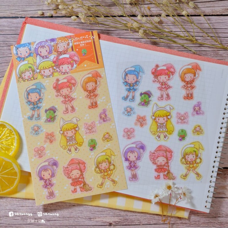 Ojamajo Doremi,special Texture Paper Sticker - Seal,deco - Etsy