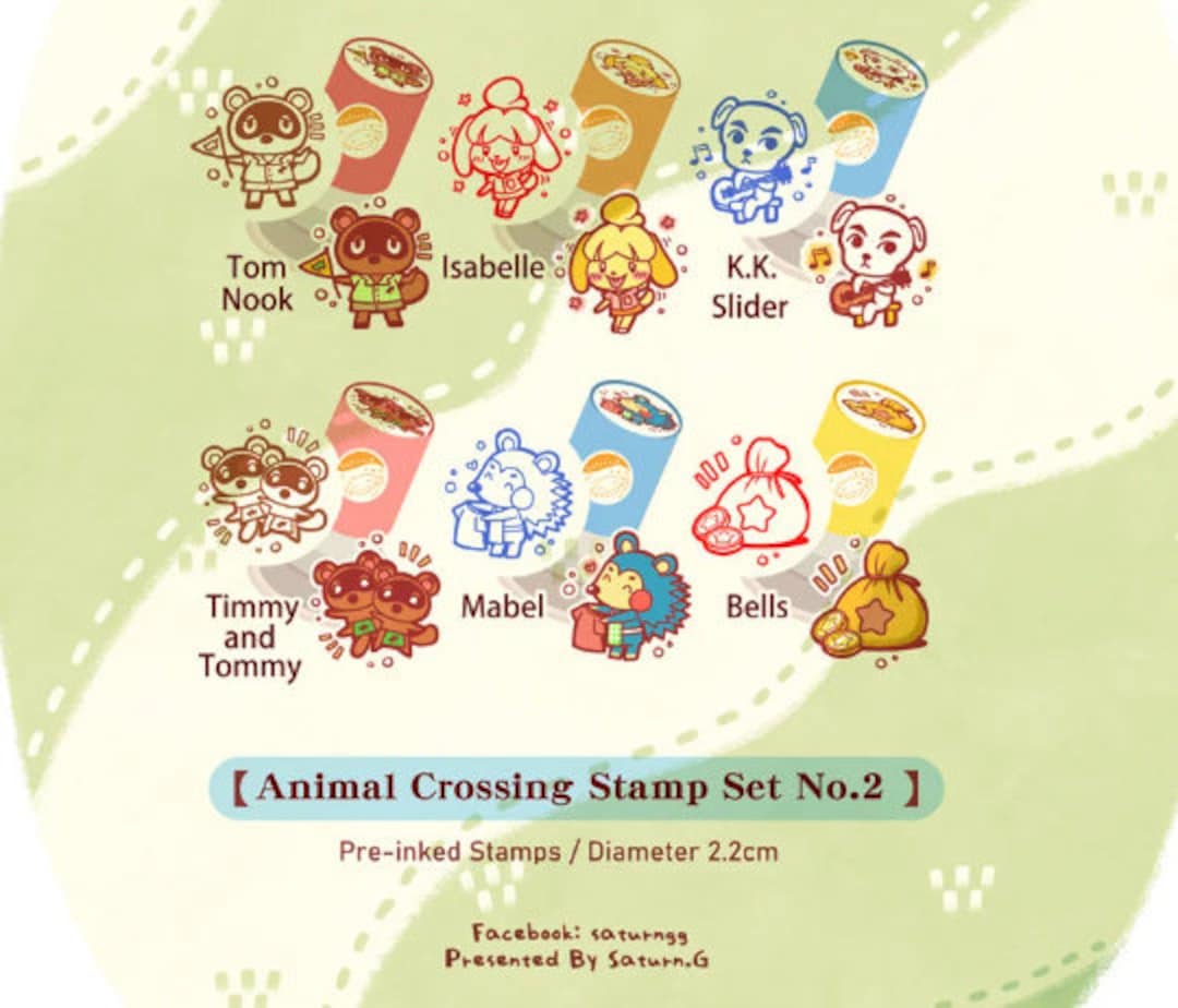 Animal Crossing Pre Inked Stamps ,stamp,chop,teacher Stamp - Tom Nook ...