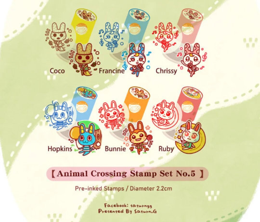 Animal Crossing Pre Inked Stamps ,stamp,chop,teacher Stamp - Coco ...