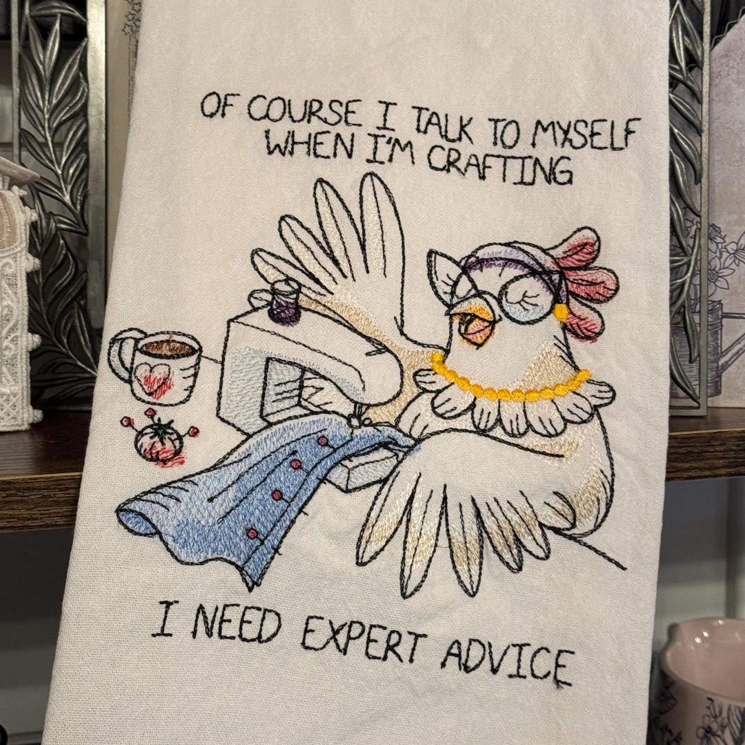 Handcrafted Chicken Tea Towels, Kitchen Towels, Embroidered Tea Towels ...