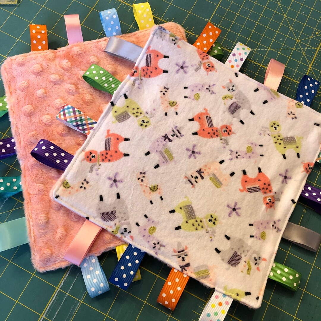 Baby Tag Toy Baby Crinkle Sensory Toy Handmade Baby Soft Sensory Tag ...