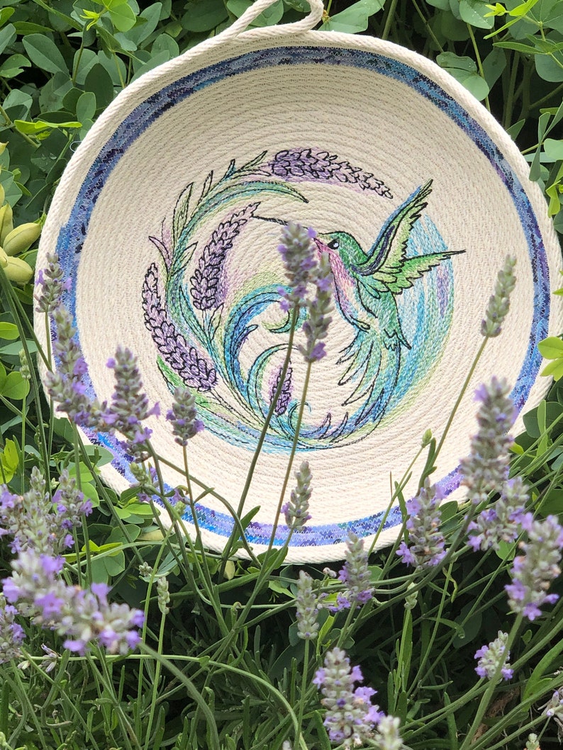 Rope Bowl Embroidered Cotton Rope Bowl Handcrafted - Etsy