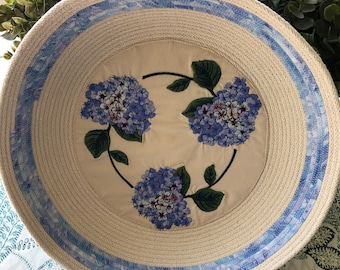 Rope Bowl, Embroidered Cotton Rope Bowl, Handcrafted Decorative Bowl ...