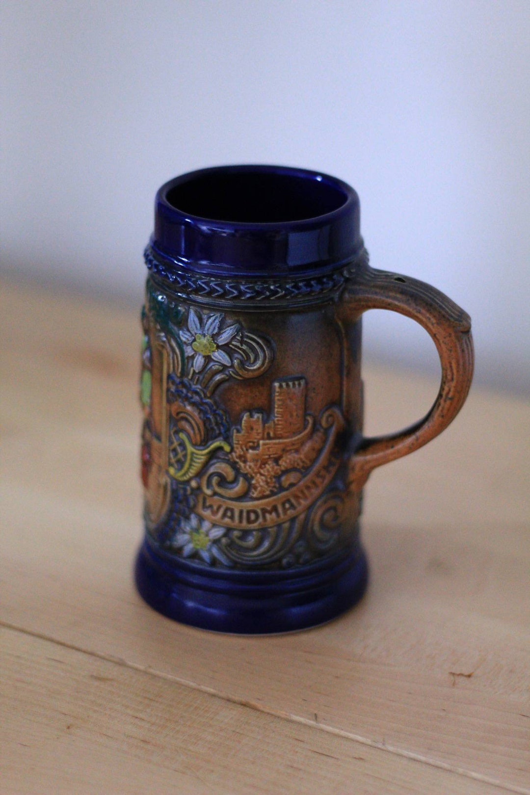 Vintage West Germany Gerz Stoneware Beer Stein Travel Mug Pewter Retro ...