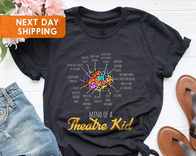 Mind of Theatre Kid T-shirt, Musical Drama Actor Actress Gift, Broadway ...