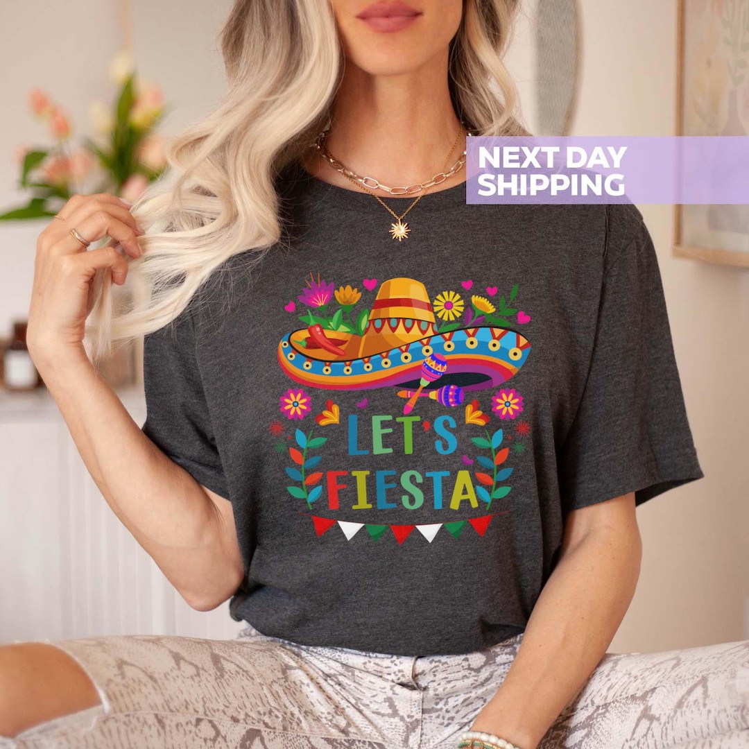 Let's Fiesta Floral Shirt, Fiesta Party Shirt Gift, Bachelorette Shirt ...